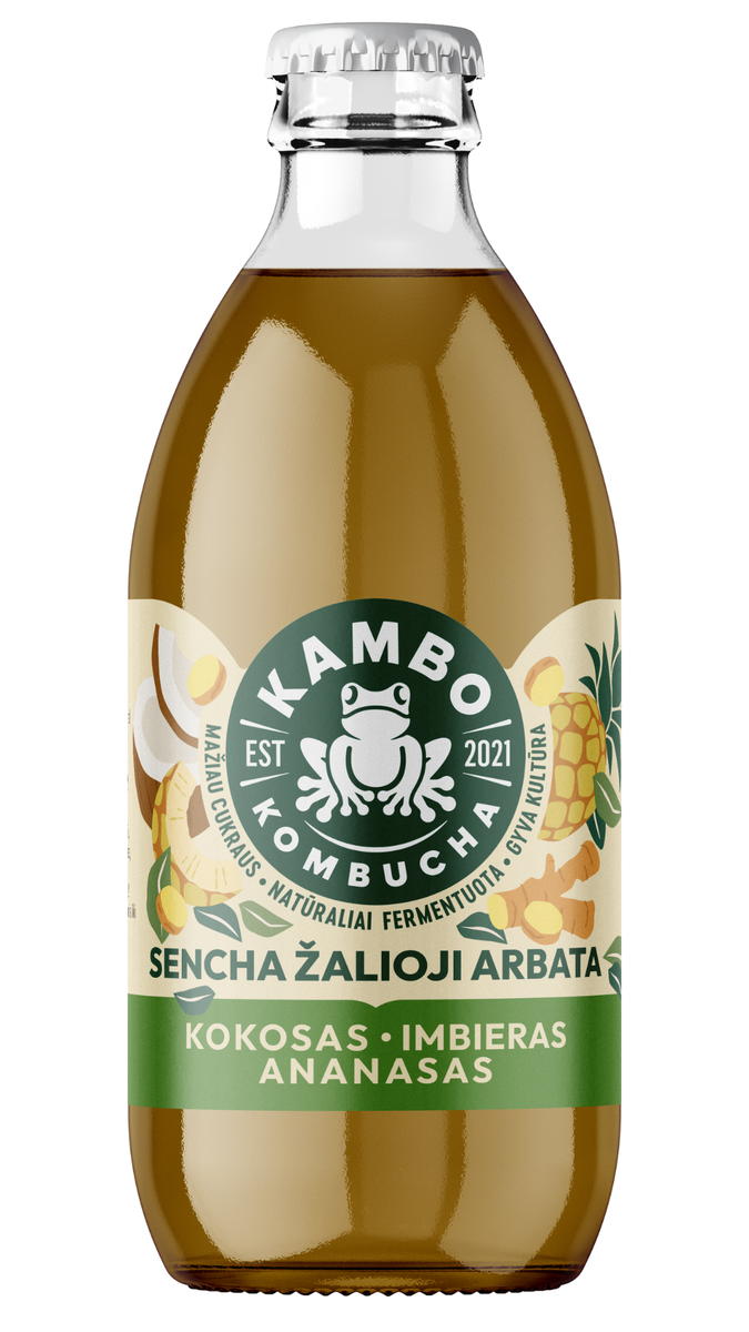 KOKOSAS • IMBIERAS • ANANASAS – Kambo Kombucha